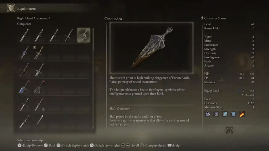 Elden Ring Cinquedea Location – QM Games