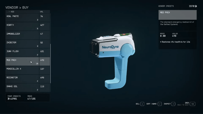 Starfield – How to Heal and Get Med Packs – QM Games